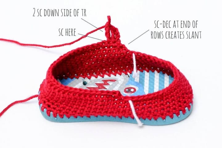 Crochet toddler “boat shoe” slippers with flip flop soles - free ...