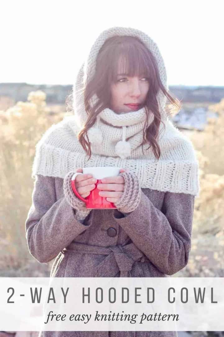 "The Huggle" Hooded Cowl - Free Knitting Pattern » Make & Do Crew