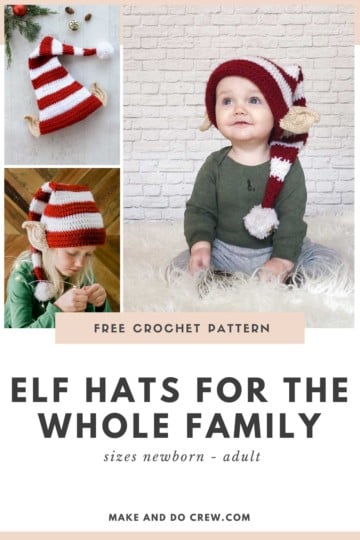 Free Crochet Elf Hat Pattern (with cutest ears!) 🧶 Make & Do Crew