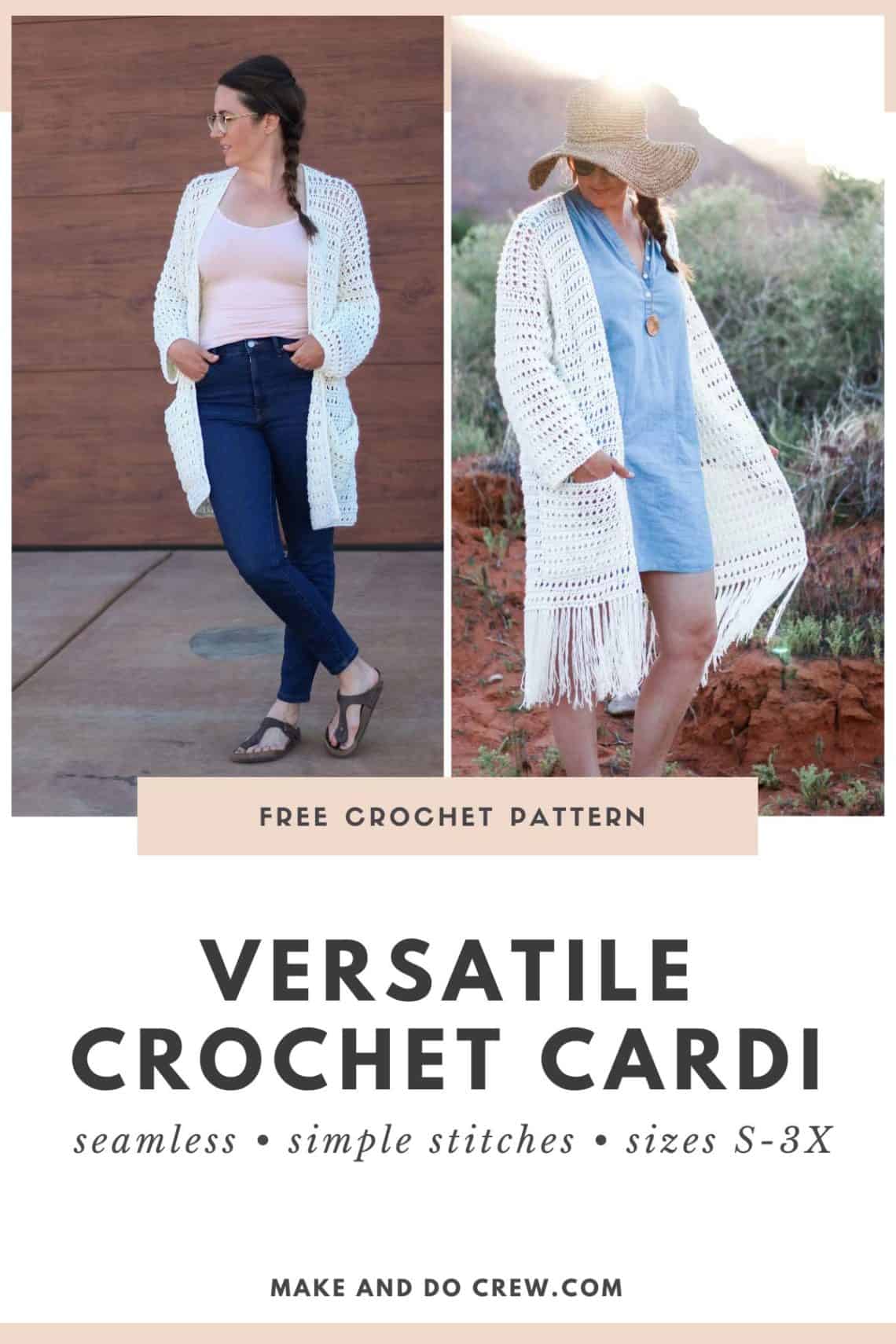 Easy Crochet Long Cardigan - Free (Very Easy!) Boho Pattern