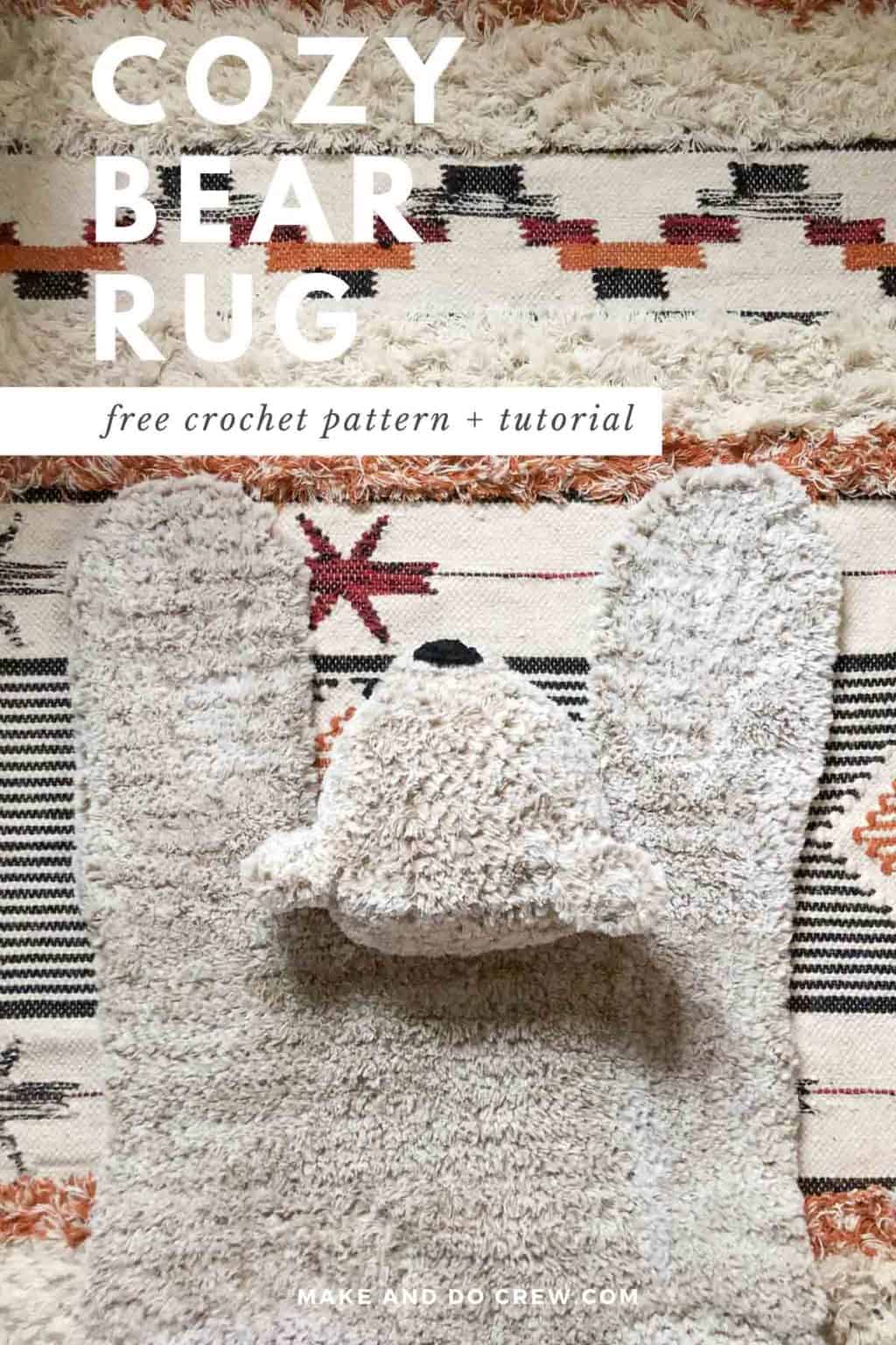 Furry Crochet Bear Blanket Rug - Free Pattern