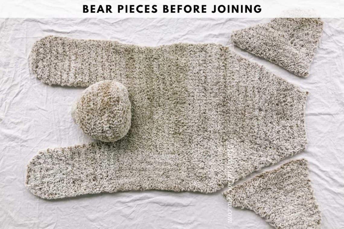 Furry Crochet Bear Blanket Rug - Free Pattern