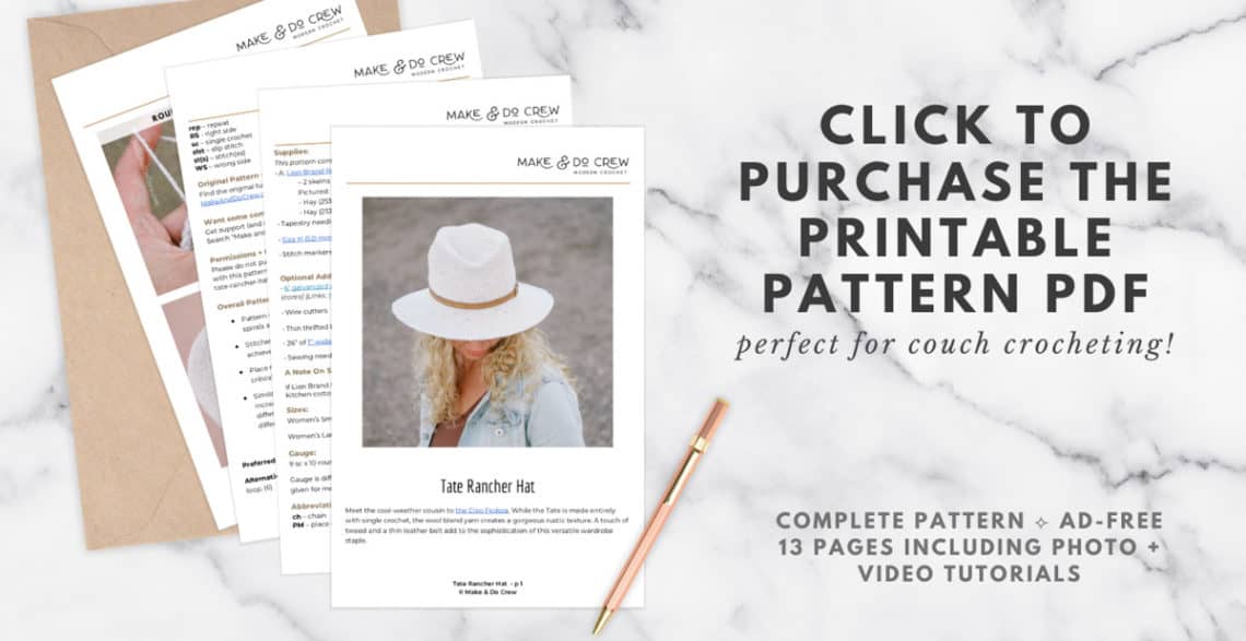 The Tate Wool Rancher Hat - Free Pattern » Make & Do Crew