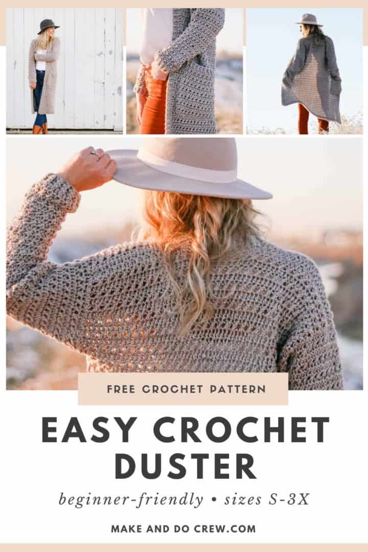 Stunning Crochet Duster Cardigan - Free Pattern + Tutorial 🧶 Make & Do Crew