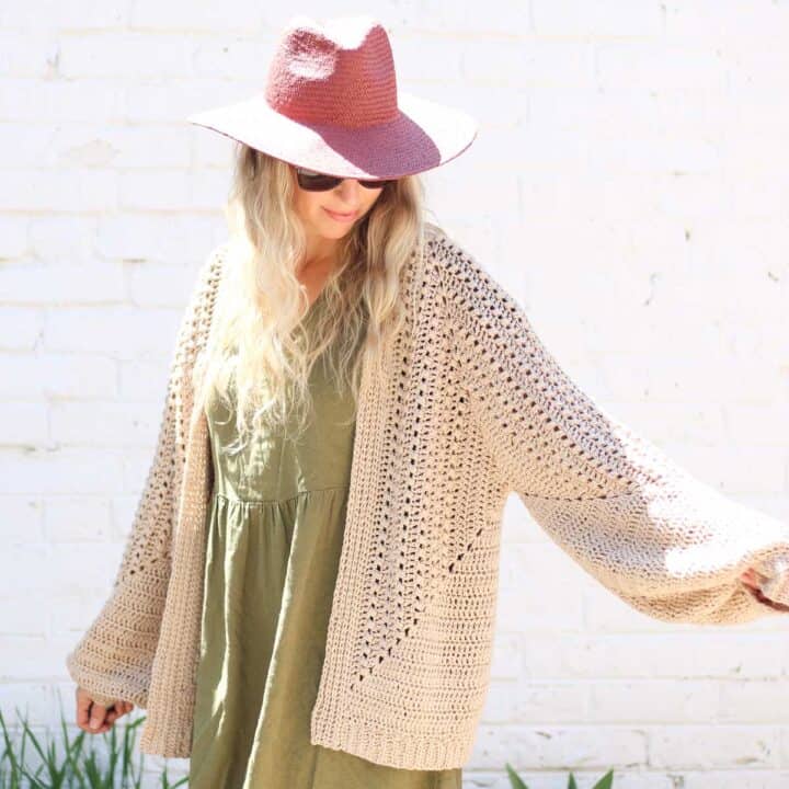 The Campfire Cardigan - Free Crochet Hexagon Sweater Pattern