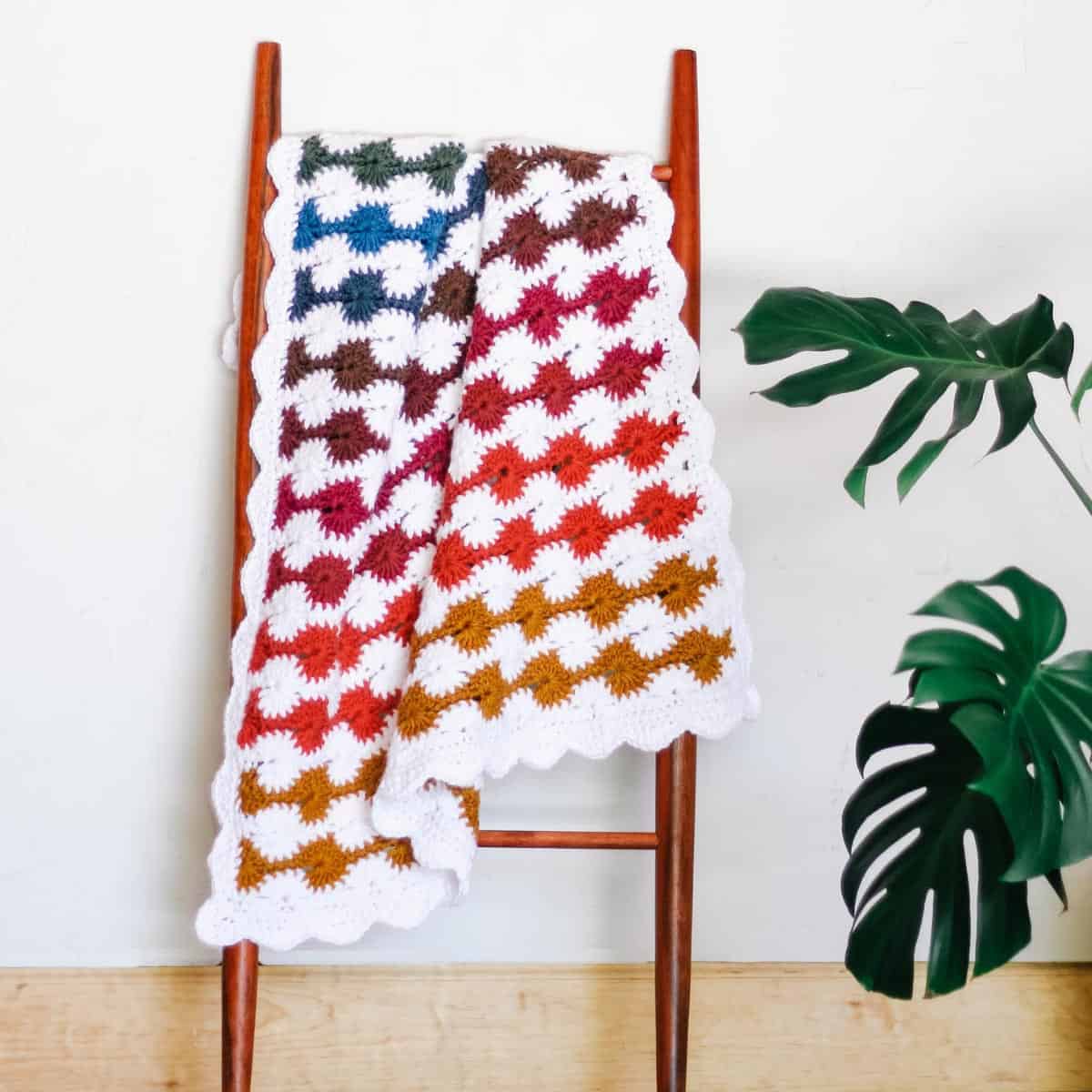 Muted, Modern Rainbow C2C Crochet Blanket Pattern