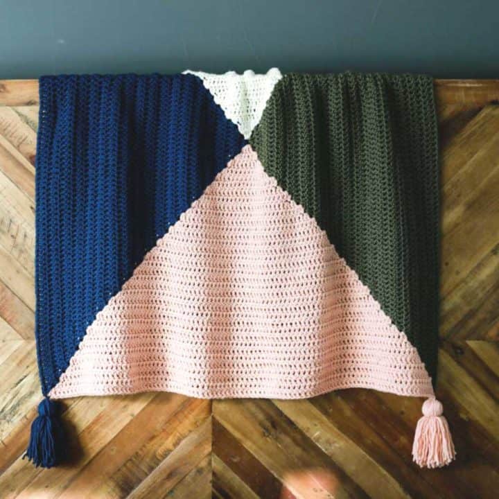 Muted, Modern Rainbow C2C Crochet Blanket Pattern