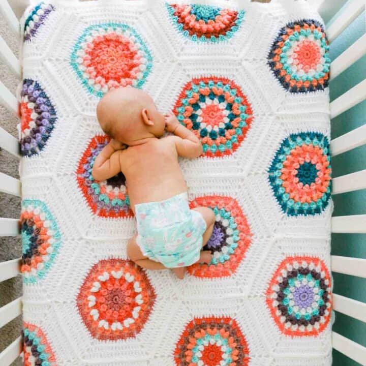 Muted, Modern Rainbow C2C Crochet Blanket Pattern