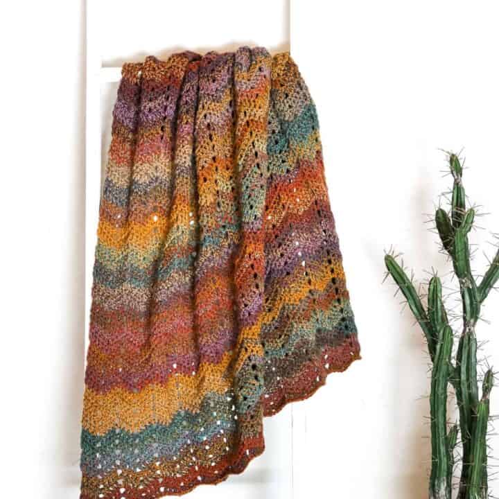 Muted, Modern Rainbow C2C Crochet Blanket Pattern