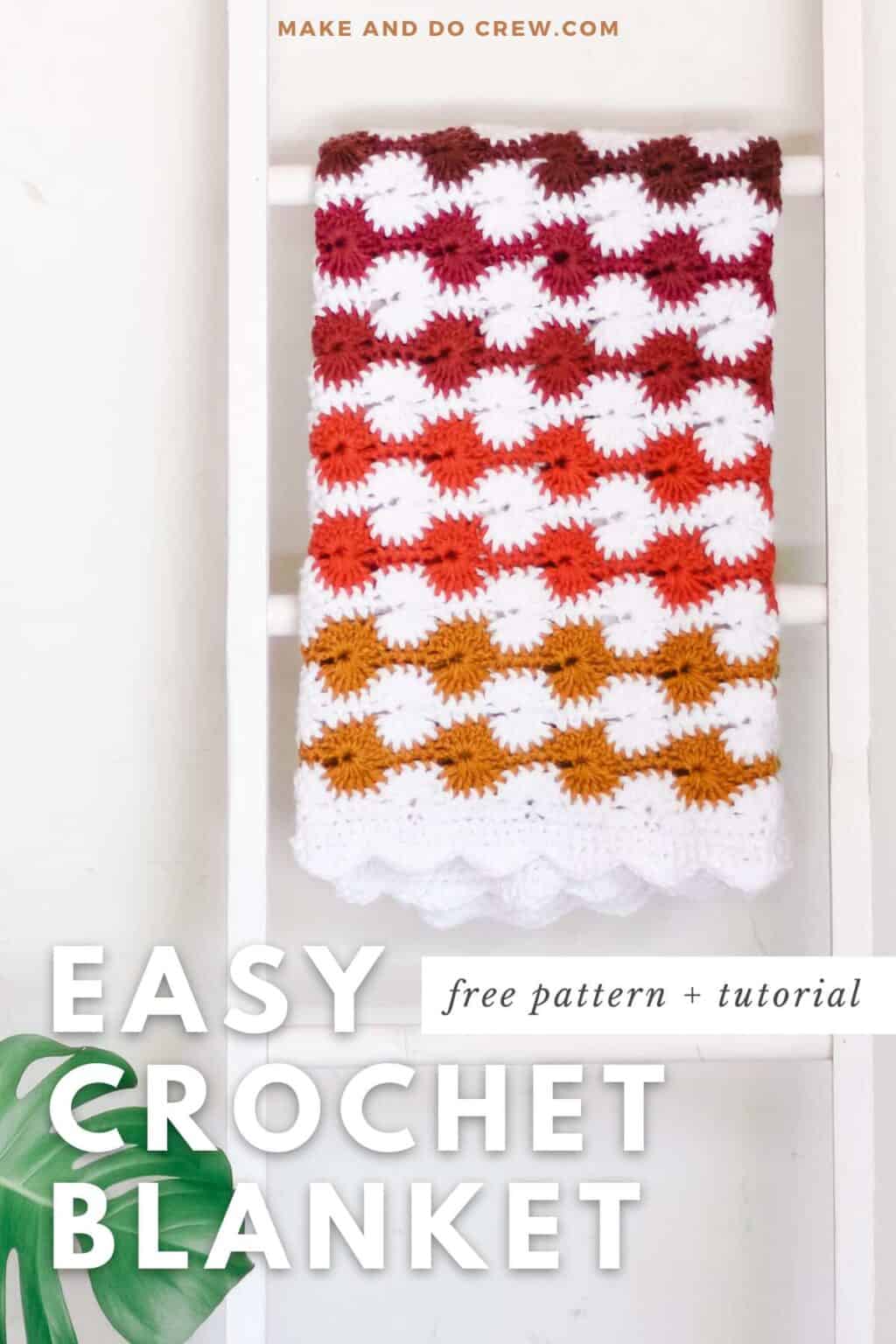Chroma Stripes Multicolor Crochet Blanket - Easy Free Pattern