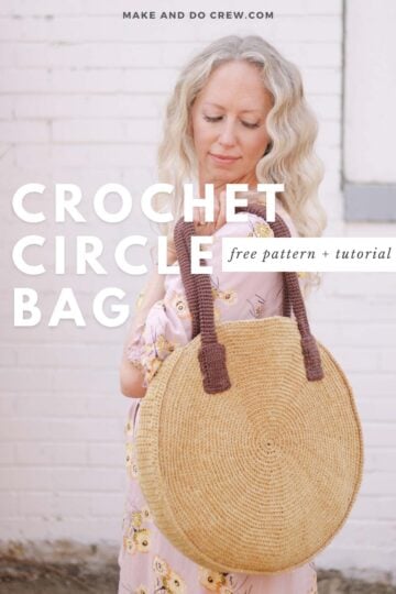 Easy Round Crochet Bag - Free Pattern + Tutorial