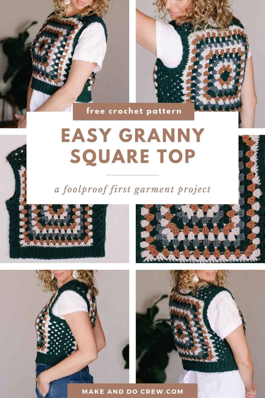Easy Granny Square Vest - Free Crochet Pattern » Make & Do Crew