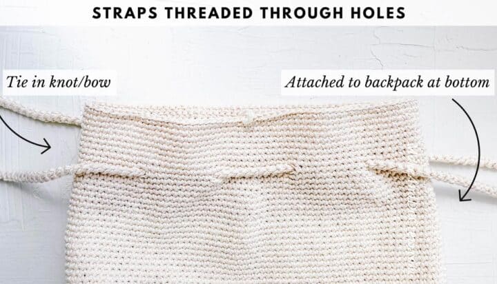 Minimalist Crochet Drawstring Backpack Pattern