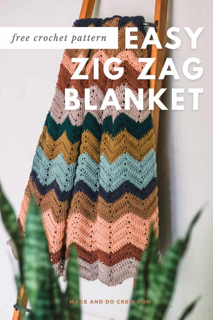 Chevron Crochet Blanket - Easy Zig Zag Pattern