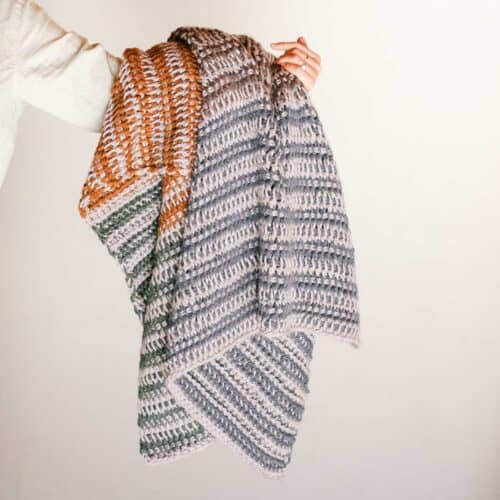 Sedona Fringed Crochet Throw - Free Pattern from Make & Do Crew