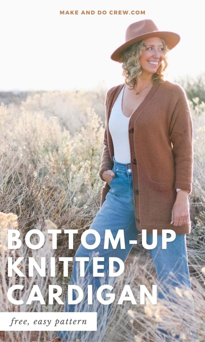 How to Knit a Cardigan - Free Pattern with Plus Sizes