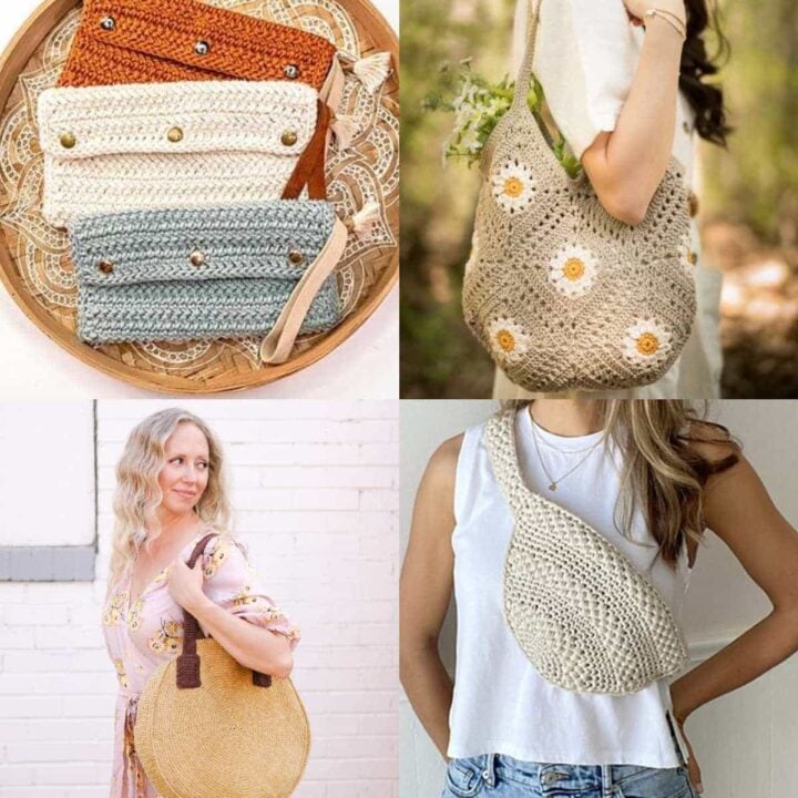 Easy Round Crochet Bag - Free Pattern + Tutorial