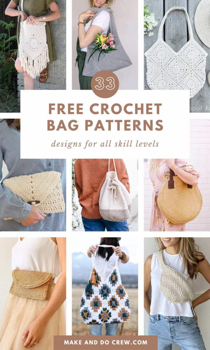 33 Free Crochet Bag Patterns + Pretty and Practical Purses