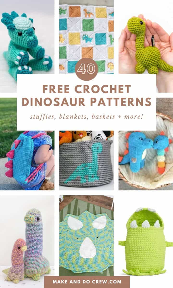 40 Free Crochet Dinosaur Patterns - Amigurumi, Blankets, + Beyond