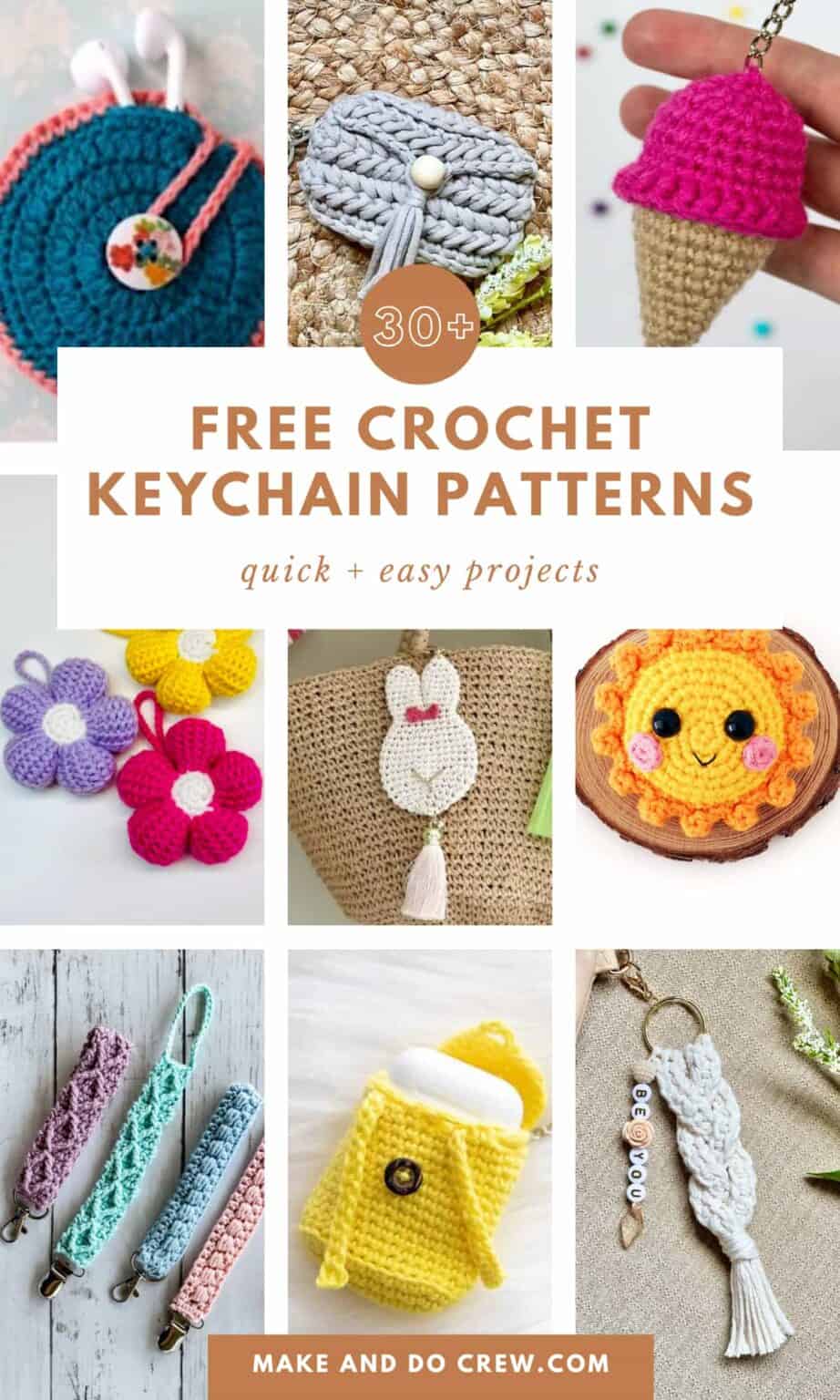 30+ Adorable Free Crochet Keychain Patterns