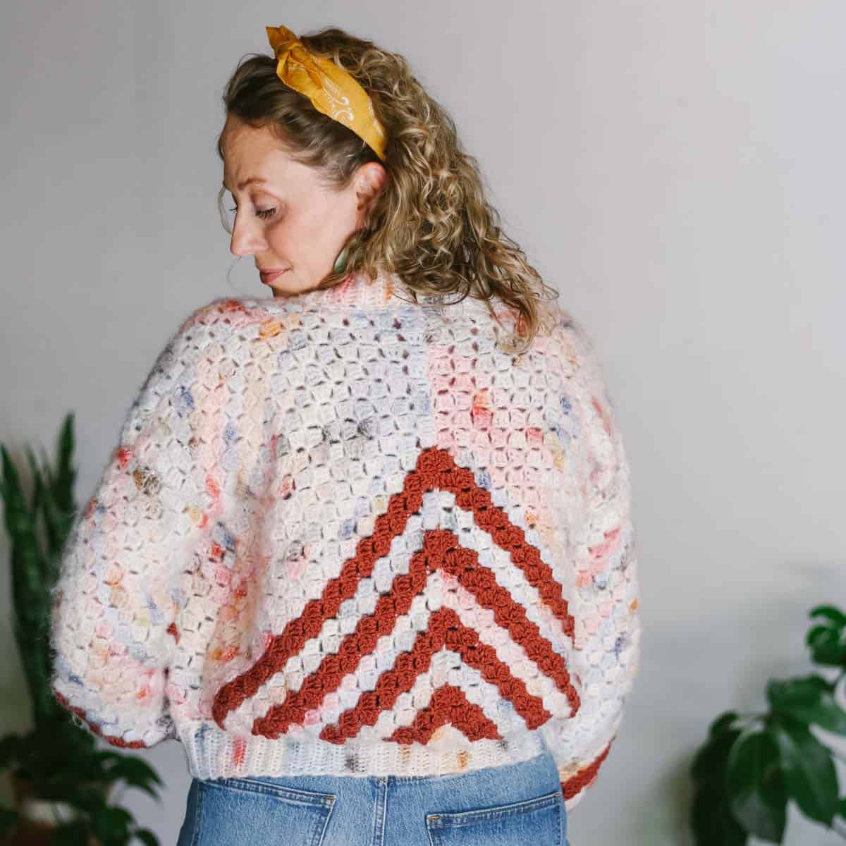 Easy C2C Crochet Cardigan Pattern Made From Rectangles » Make & Do Crew
