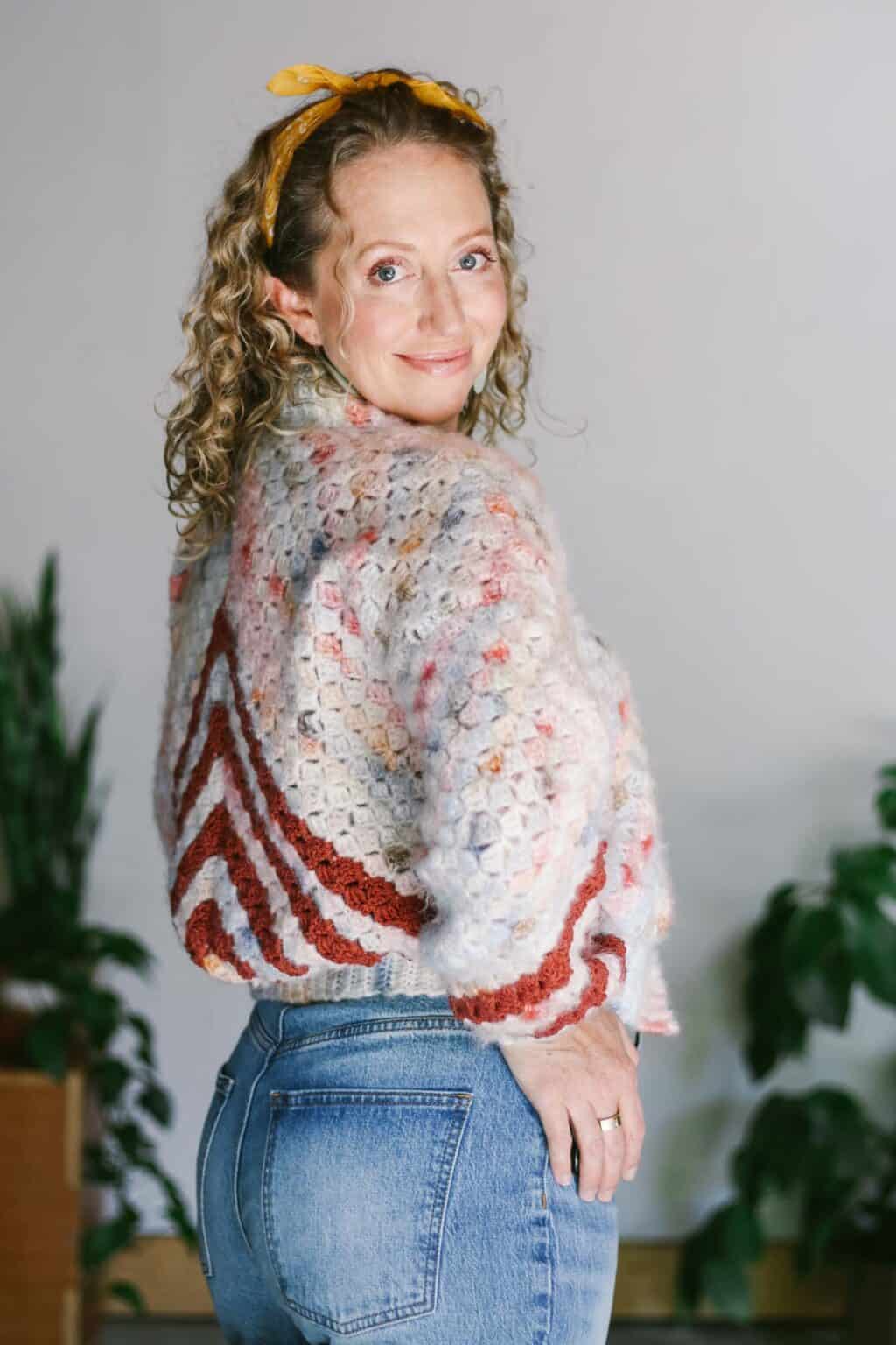 Easy C2C Crochet Cardigan Pattern Made From Rectangles » Make & Do Crew