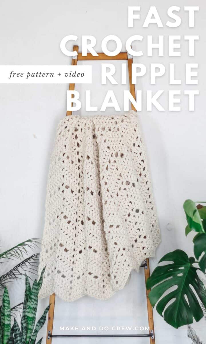 3 Day Fast Crochet Ripple Blanket Pattern + Video